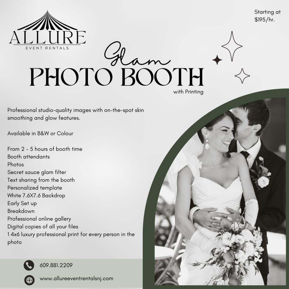 Photo Booth Rental-On Site Printing - Allure Event Rentals