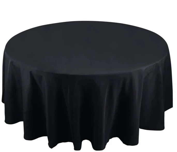 108" Black Table Linen - Allure Event Rentals